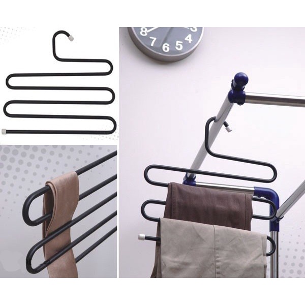 Smart 5-Tier Clothes Drying Hook Z-Shaped Metal Space-Saving Clothes ...