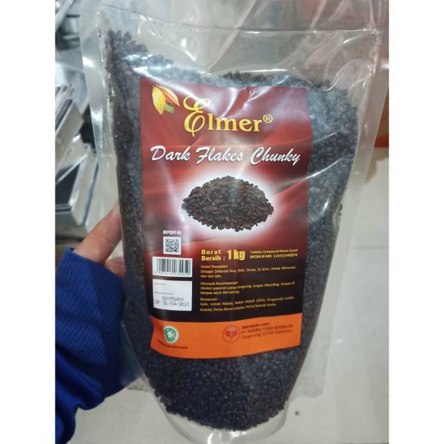 Elmer dark flakes chunky - Chopped Chocolate Granules 1kg | Shopee Malaysia