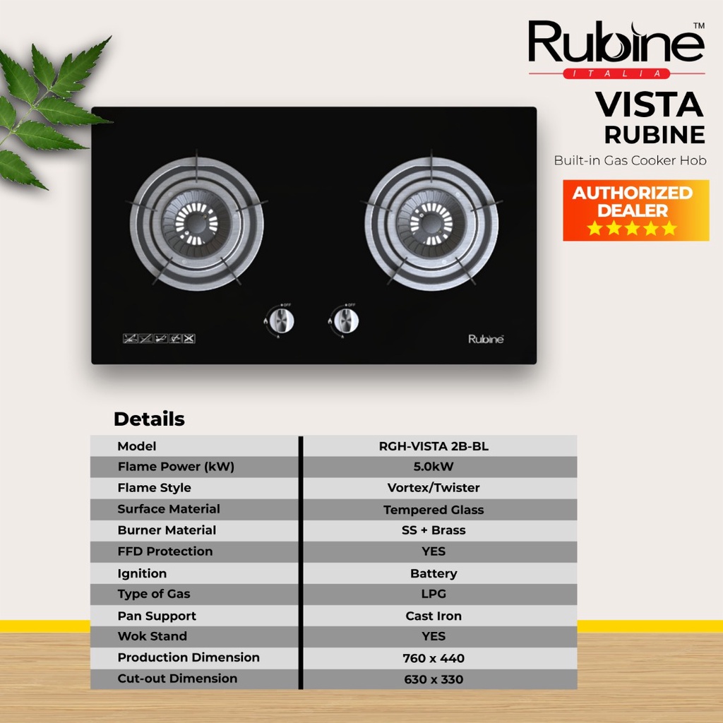 Rubine RCH-BOXLINE XR Kitchen Hood Cooker Hood And Built-In Hob Stove ...