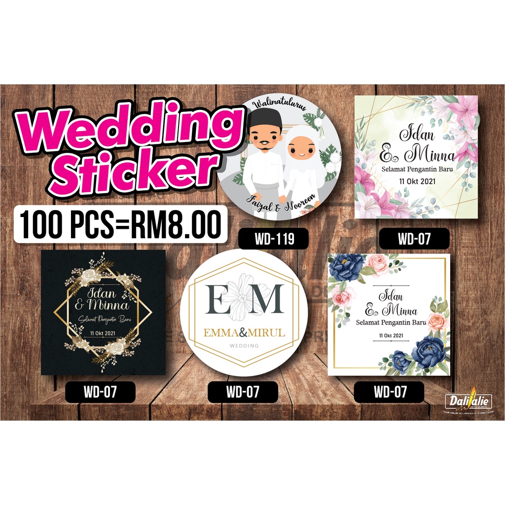 Sticker Wedding Murah/Sticker Kahwin/Sticker Doorgift/Sticker Aqiqah ...