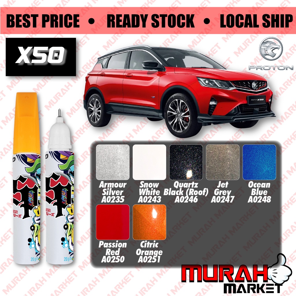 Touch Up Pen [ PROTON X50 ] Car Kereta Paint Repair Restored Paint Body ...