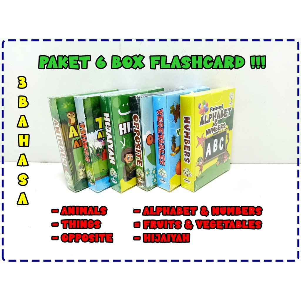 Complete Package Of 6box Flashcards/6 IN 1 Flashcards/Educational ...