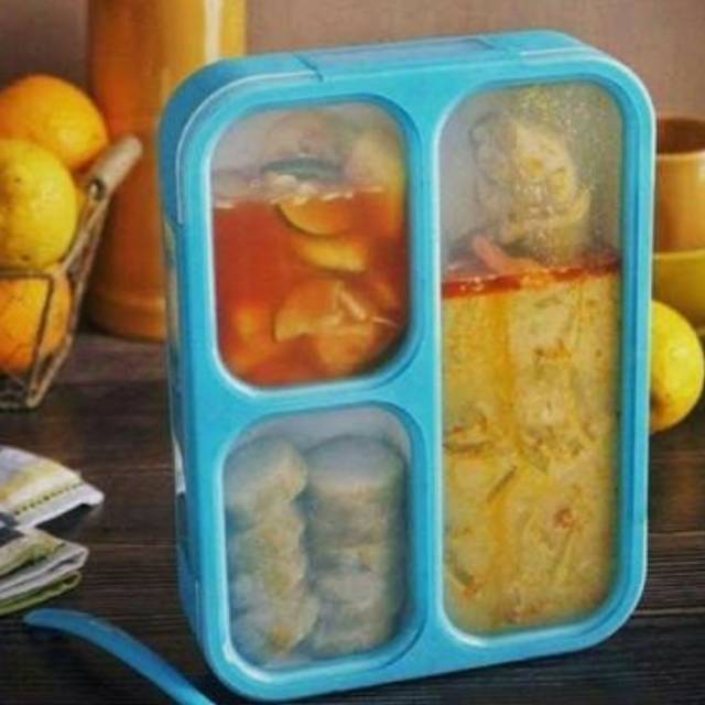 Yooyee 3-compartment spill-proof bento lunch box | Shopee Malaysia