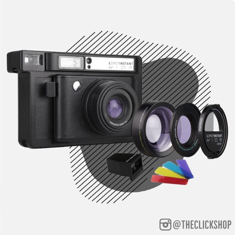 Lomo'Instant Wide Instant Film Camera and Lenses Combo - Black Edition ...