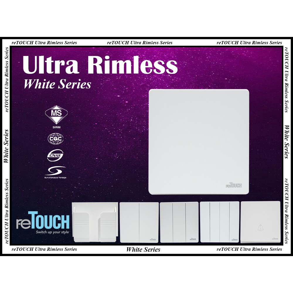 reTouch Ultra Rimless White Series Switches | Shopee Malaysia