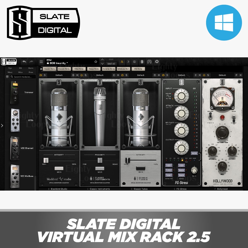 SLATE DIGITAL VIRTUAL MIX RACK VMR + 7 PLUGINS BUNDLES (WINDOWS ...
