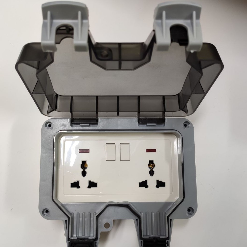 Weatherproof Double Switch Socket IP66 Outdoor (ORIGINAL) | Shopee Malaysia