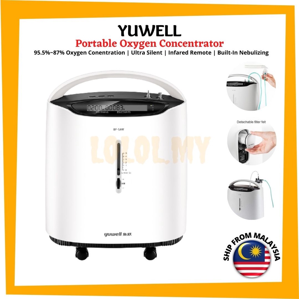 YUWELL 5L Equipment 8F-5AW Portable Oxygen Concentrator Oxygen ...