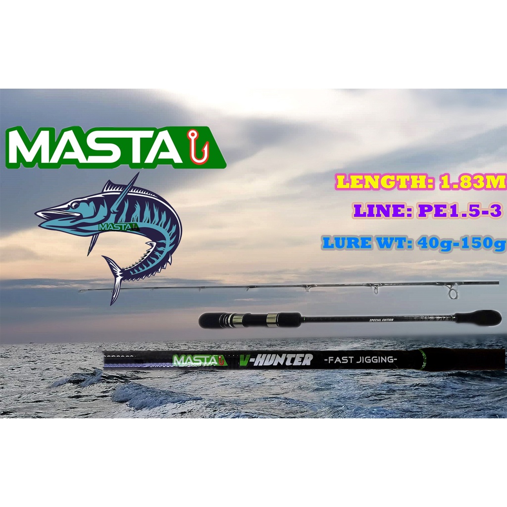 (READY STOK) MASTA V-HUNTER JIGGING ROD PE1.5-3 BUTT JOINT TENGGIRI ...