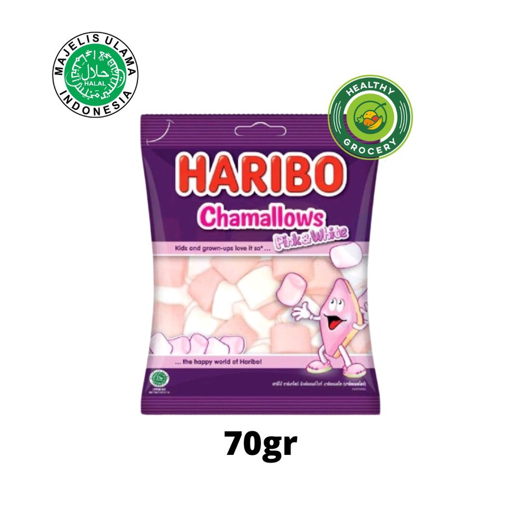 Haribo Chamallows Pink And White 70gr / Marshmallow / HALAL CANDY ...