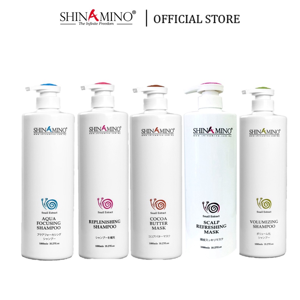 SHINAMINO Shampoo Aqua Focusing Revivifty Cocoa Mask (1000ml) | Shopee ...