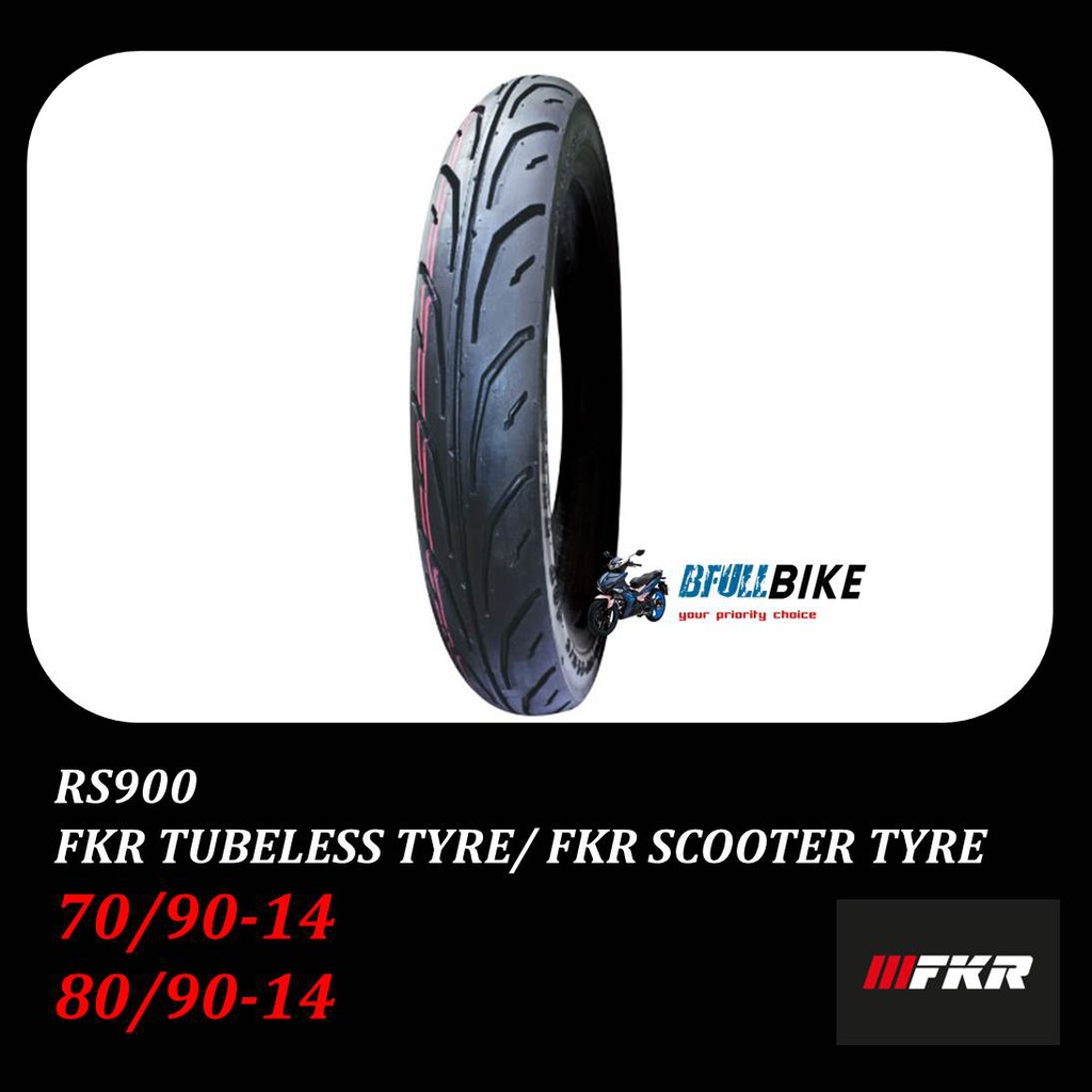 FKR SCOOTER TYRE FKR TUBELESS SCOOTER TYRE RS900 70/90-14 80/90-14 ...