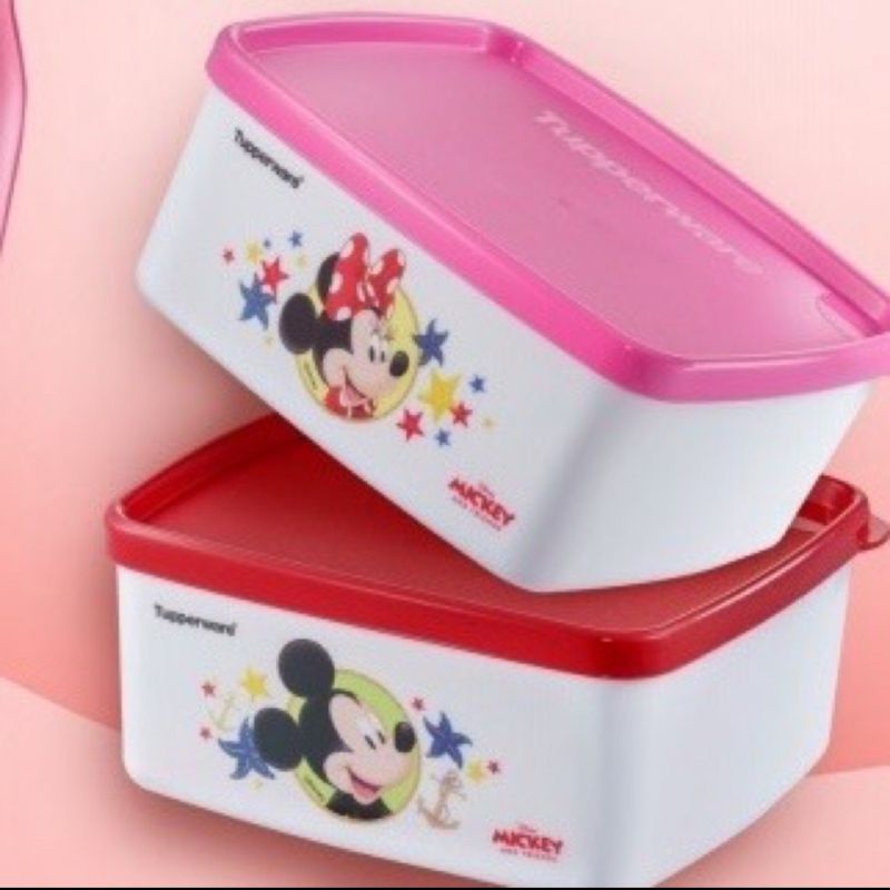 Tupperware Mickey & Minnie Snack Box (2pcs) 400ml | Shopee Malaysia