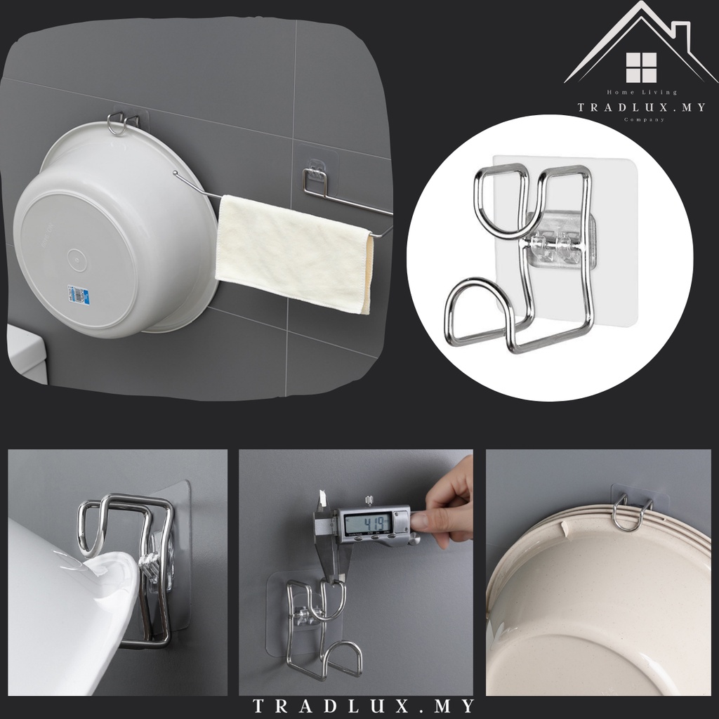 Solid hook Stainless Steel Strong Wash basin Holder Hook for Bathroom ...