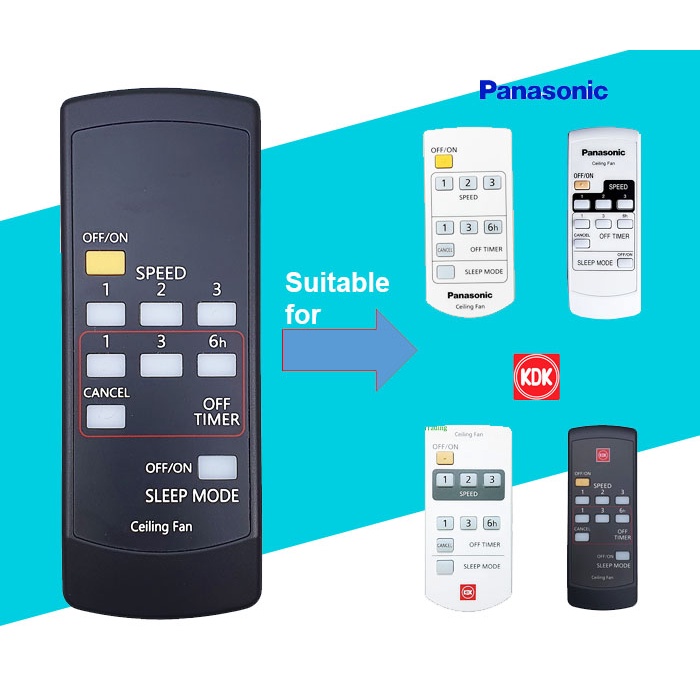 Panasonic KDK Ceiling Fan Remote Control 3 Speed 5 Speed | Shopee Malaysia