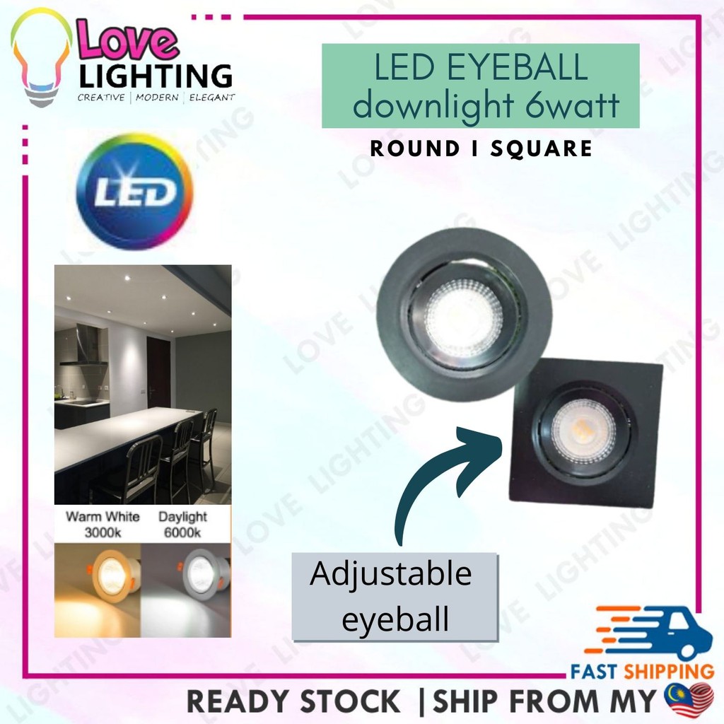 🔥NEW ARRIVAL!!LED EYEBALL DOWNLIGHT 6 & 8.5 WATT ADJUSTABLE BLACK ...