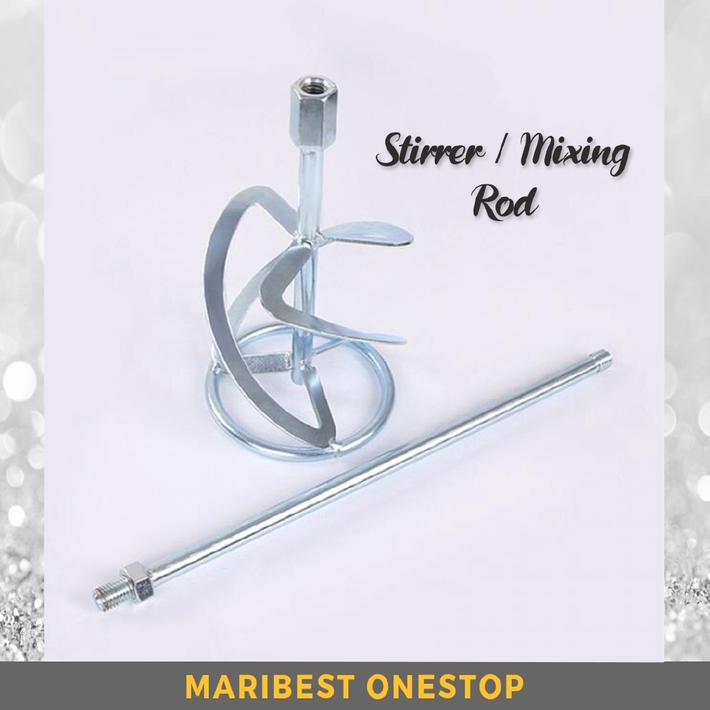 Stainless Steel Mixer Rod Cement Paint Mixing Stirrer Threaded Tip ...