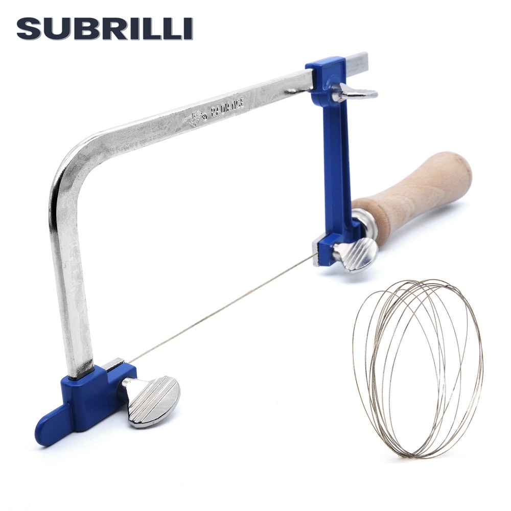 SUBRILLI Adjustable Saw Coping Frame with Diamond Wire Saw U Shape Hand ...