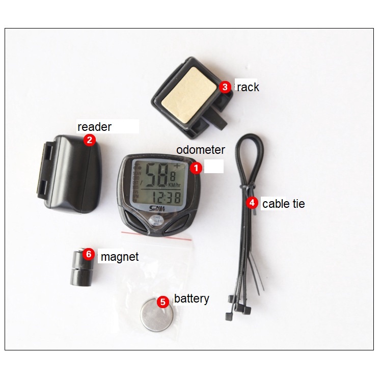 GENUINE ORIGINAL English SUNDING speedmeter speed tracker Temperature ...