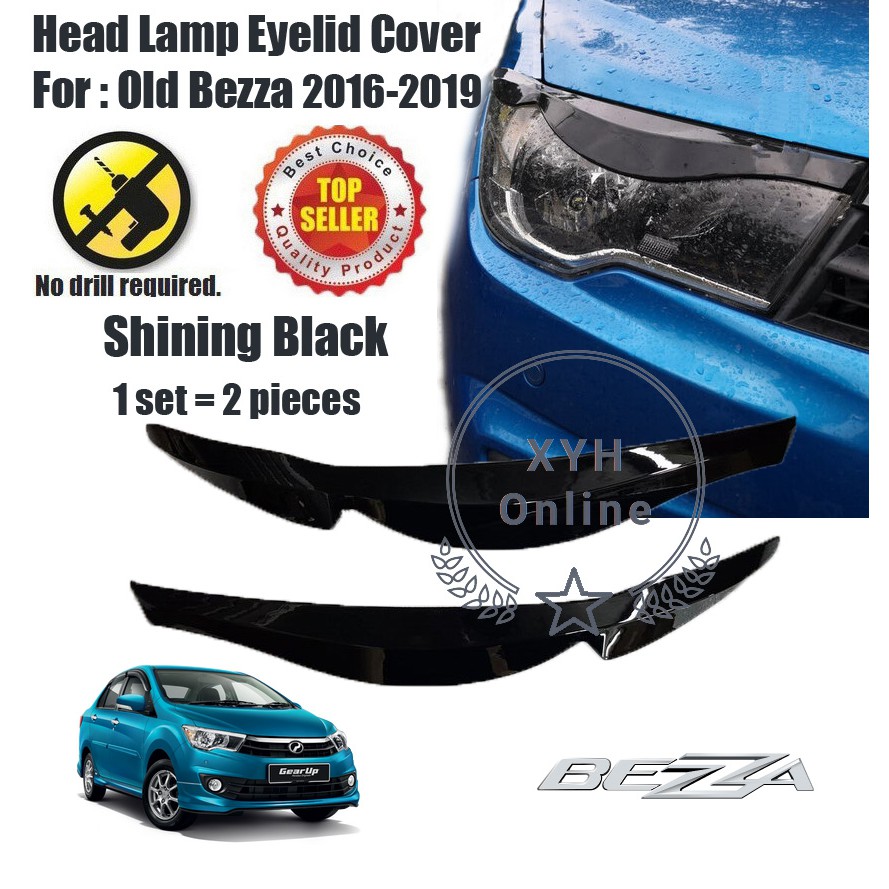 2(PCS) Head Lamp Eyelid Cover Perodua Bezza old ( 2016 - 2019 ...