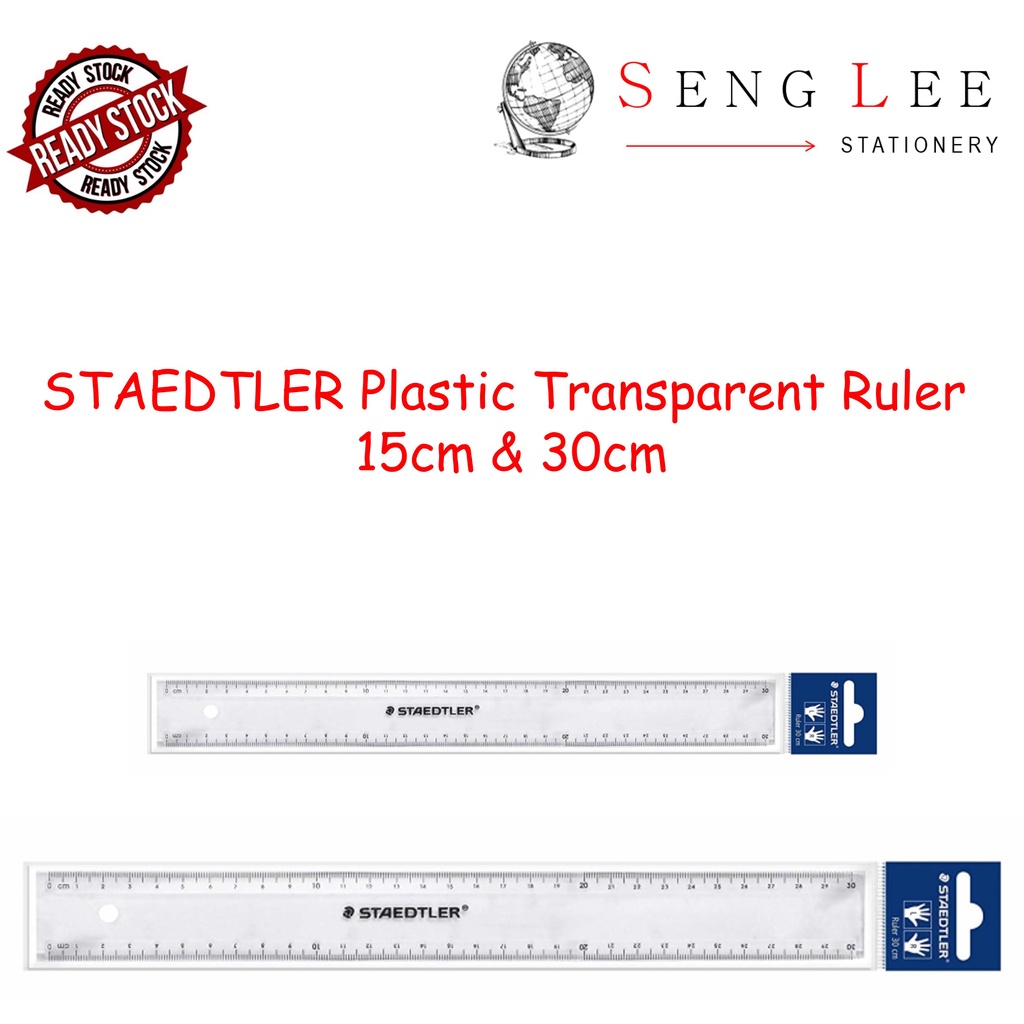 STAEDTLER Plastic Transparent Ruler 15cm & 30cm | Shopee Malaysia