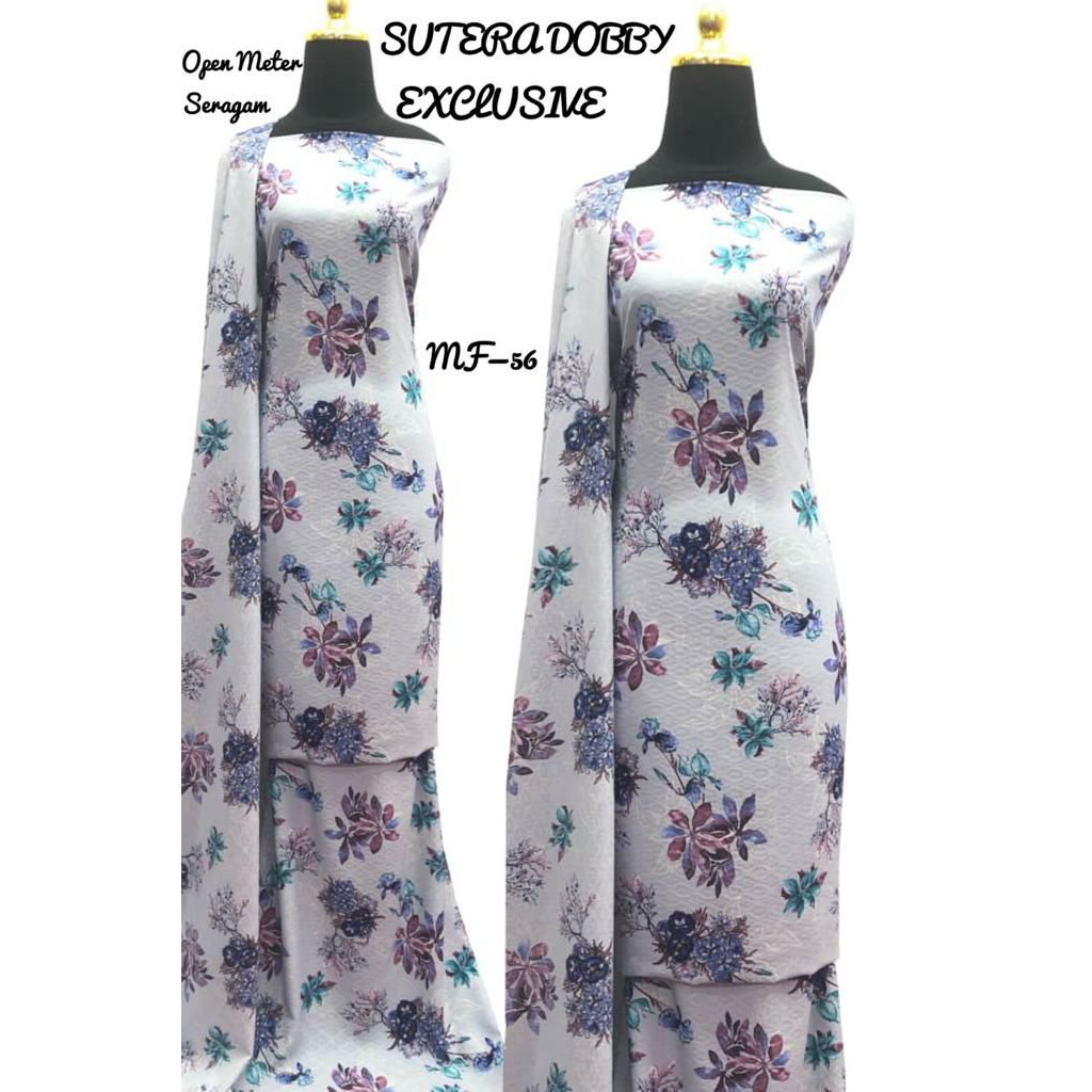 🍉 Kain Pasang Ela Sutera Dobby Dobi Dolby Open Meter Seragam MF56-60 🍉 ...