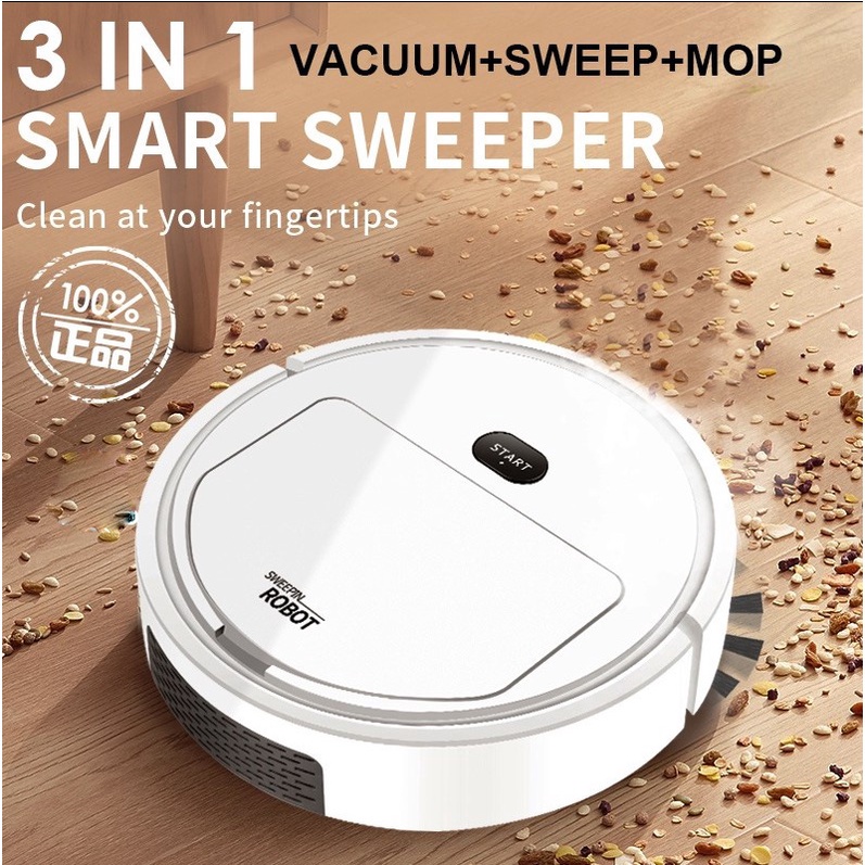 3 in 1 Electric Sweeper Robot Smart Household Vacuum Cleaner Sweeping ...