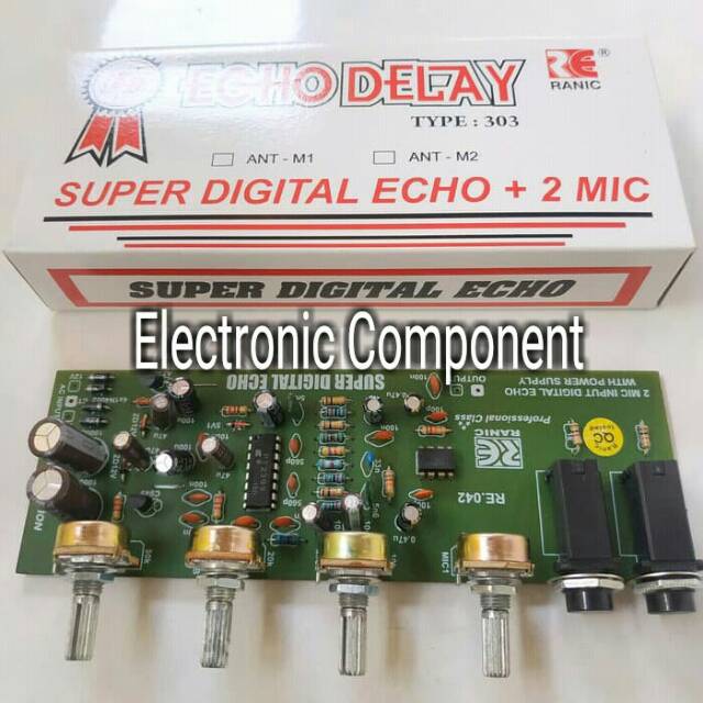 Echo Delay Kit Regulator 2 Mic Sockets Shopee Malaysia