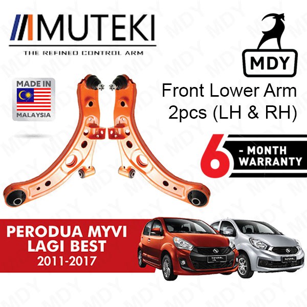 [L+R] Original MUTEKI Front Lower Arm For Perodua Myvi Lagi Best (2011 ...