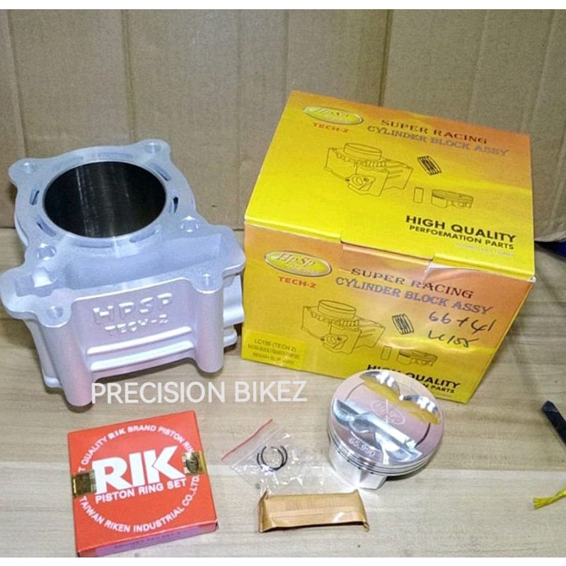 HPSP Tech 2 / 5 Ceramic Block Kit Set LC135 Y15ZR FZ150 [ 63 / 65 / 66 / 68 + 4mm ] Y15 LC 100% ...