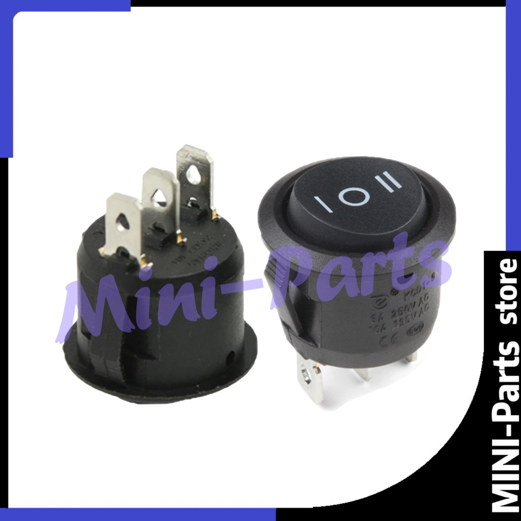 2 Pin / 3 Pin Round Rocker Switch AC 240V SPST / SPDT On-Off-On / On ...