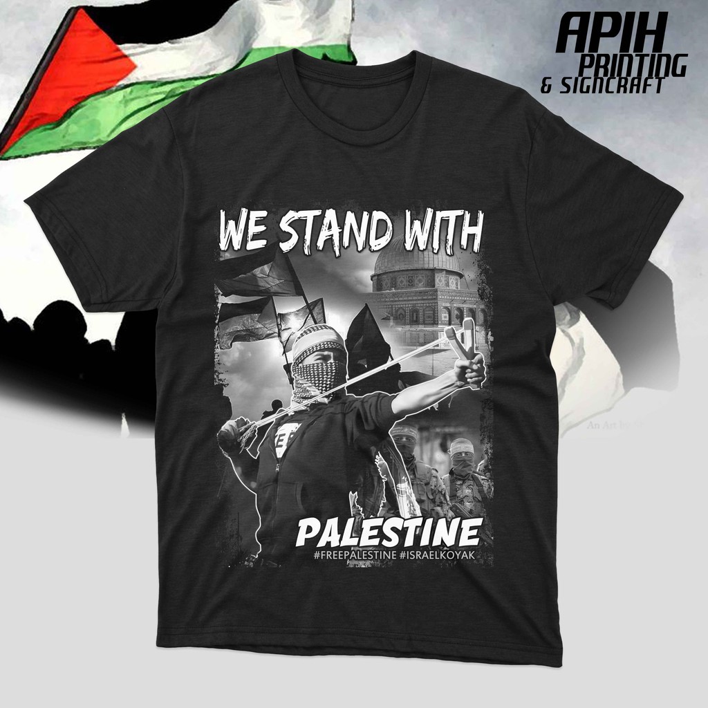 Tshirt Baju Palestine Free Palestine We stand with Save Al Aqsa Gaza ...