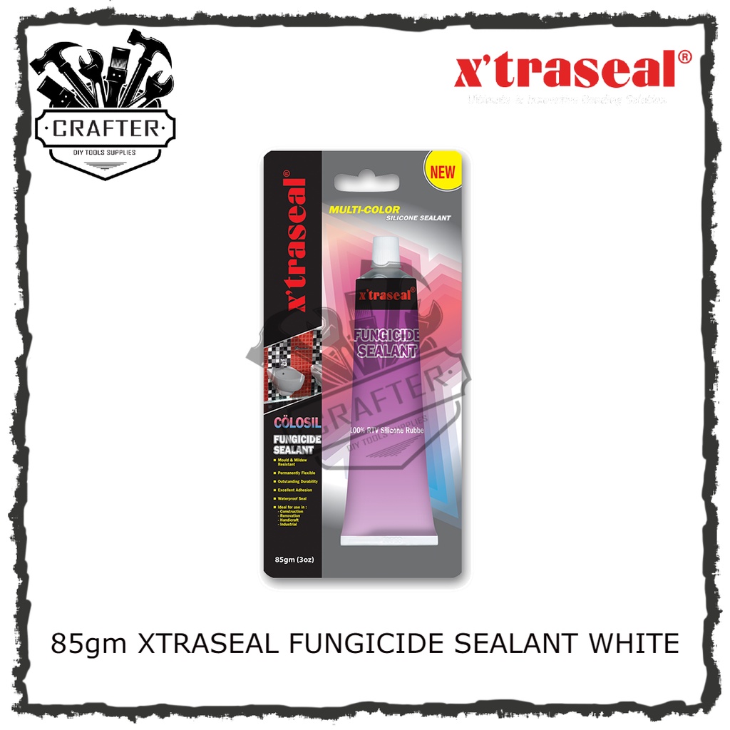 X'TRASEAL Xtraseal Colosil Fungicide White Silicone Sealant Anti Fungal Wet Area 85gm | Shopee ...