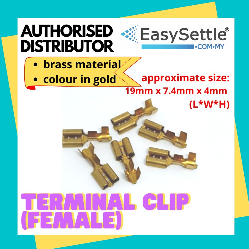 (10PCS) CABLE WIRE TERMINAL CLIP (FEMALE) M:TP-0606 (FT1972) | Shopee ...