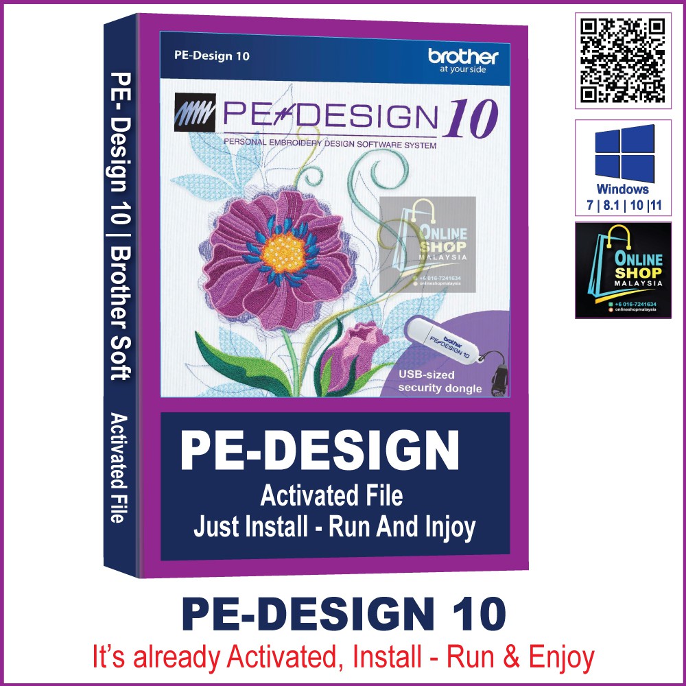 PE Design 10 Embroidery Software | Unlimited Pc | Shopee Malaysia