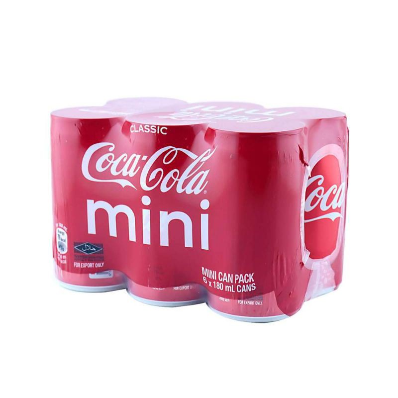 Coca-Cola Mini Can Pack 180ml x 6 | Shopee Malaysia
