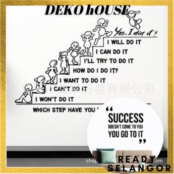 MOTIVATION STICKER POSITIVE VIBES WORDS STEPS AND SUCCESS HIASAN STIKER ...
