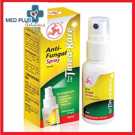 Three Legs Tinea Kare Anti Fungal Spray Ubat Kurup Semburan 30ml (Exp:5 ...