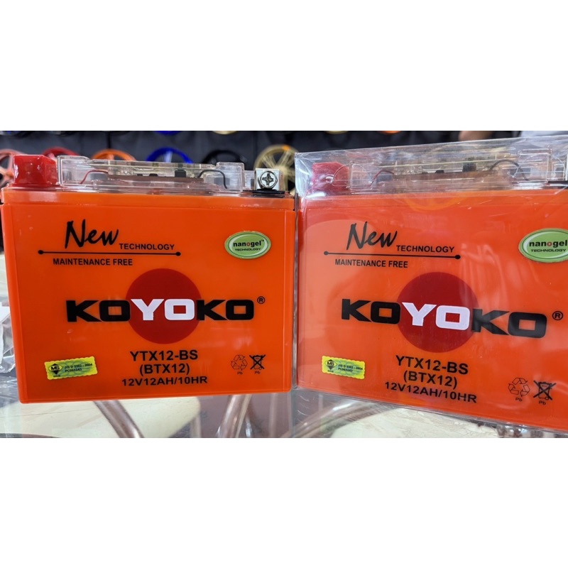 KOYOKO YTX12-BS G2 GEL BATTERY V-STROM 650 650XT ER6N (09-11) W800 ...