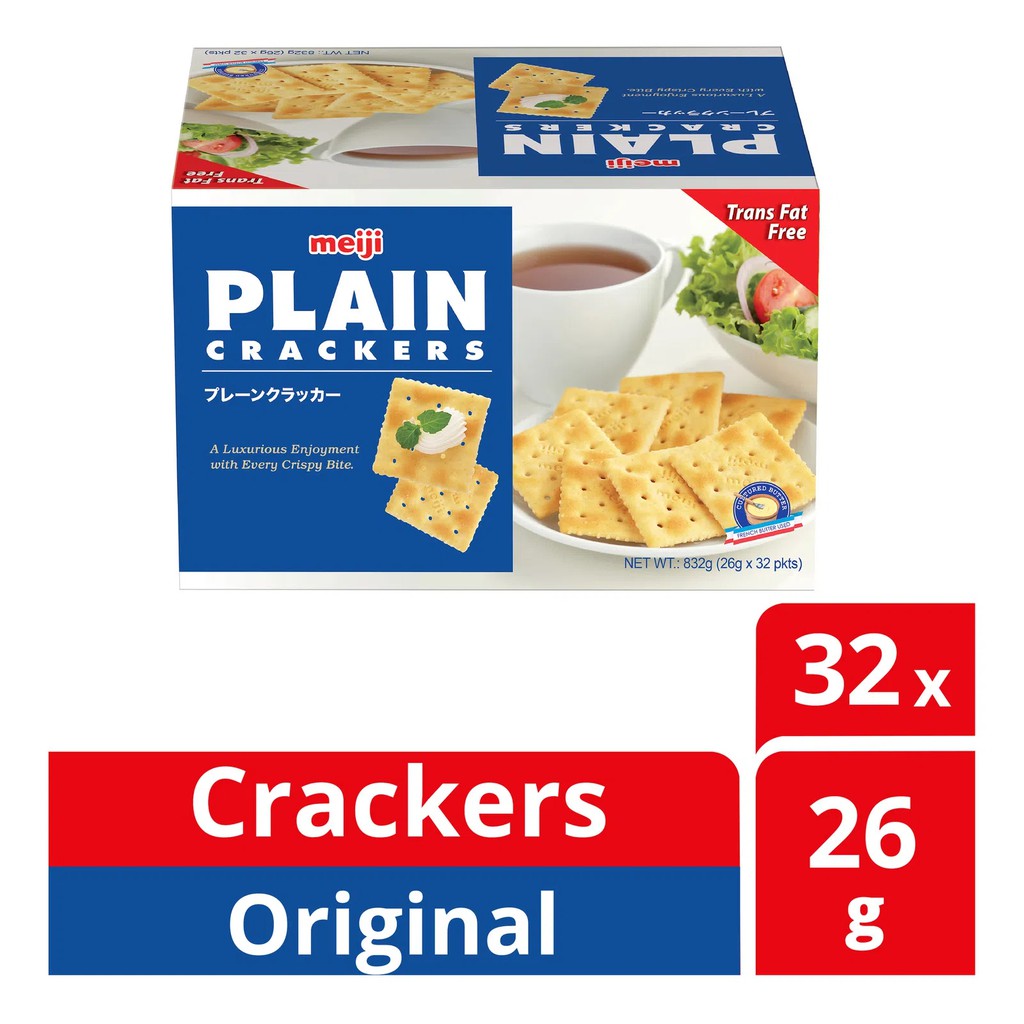 Meiji Plain Crackers Biscuits Japan Original / Oats / Sesame Meiji ...