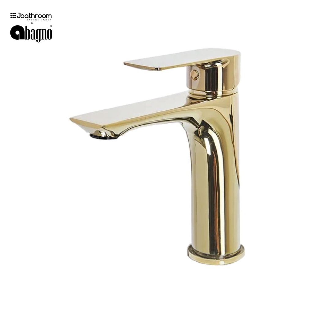 Abagno TAC-075-ZG brass zirconium gold single lever basin cold tap ...