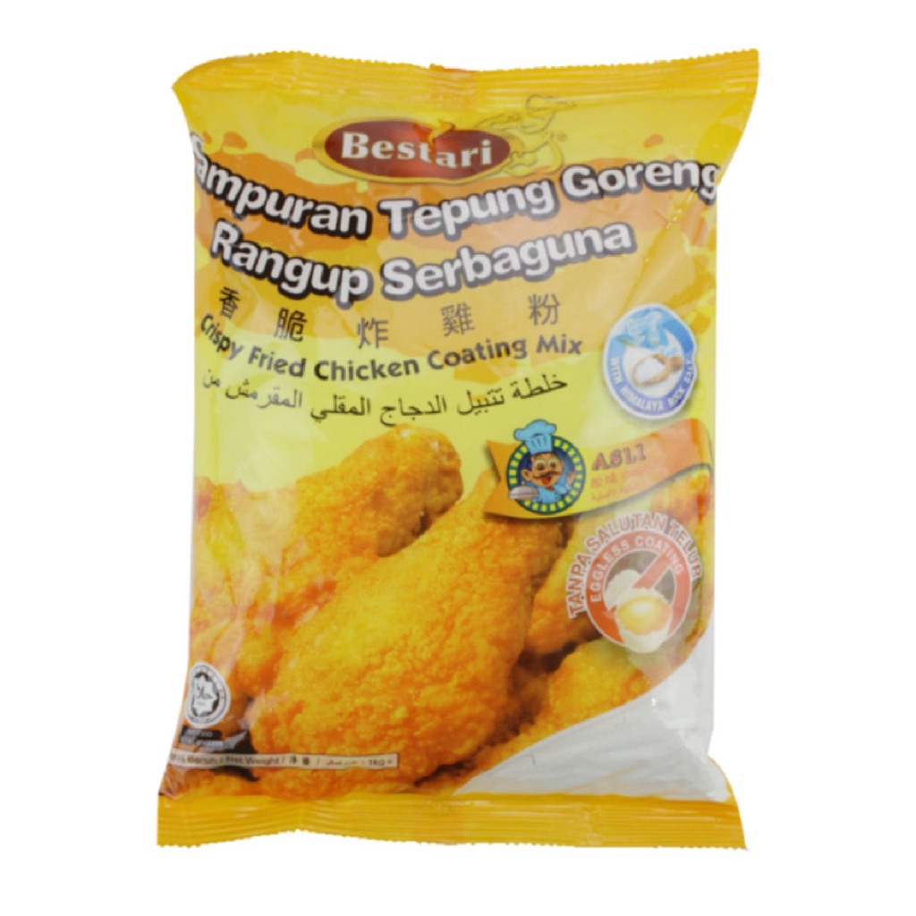 Bestari Crispy Fried Chicken Coating Mix Original 1kg | Shopee Malaysia