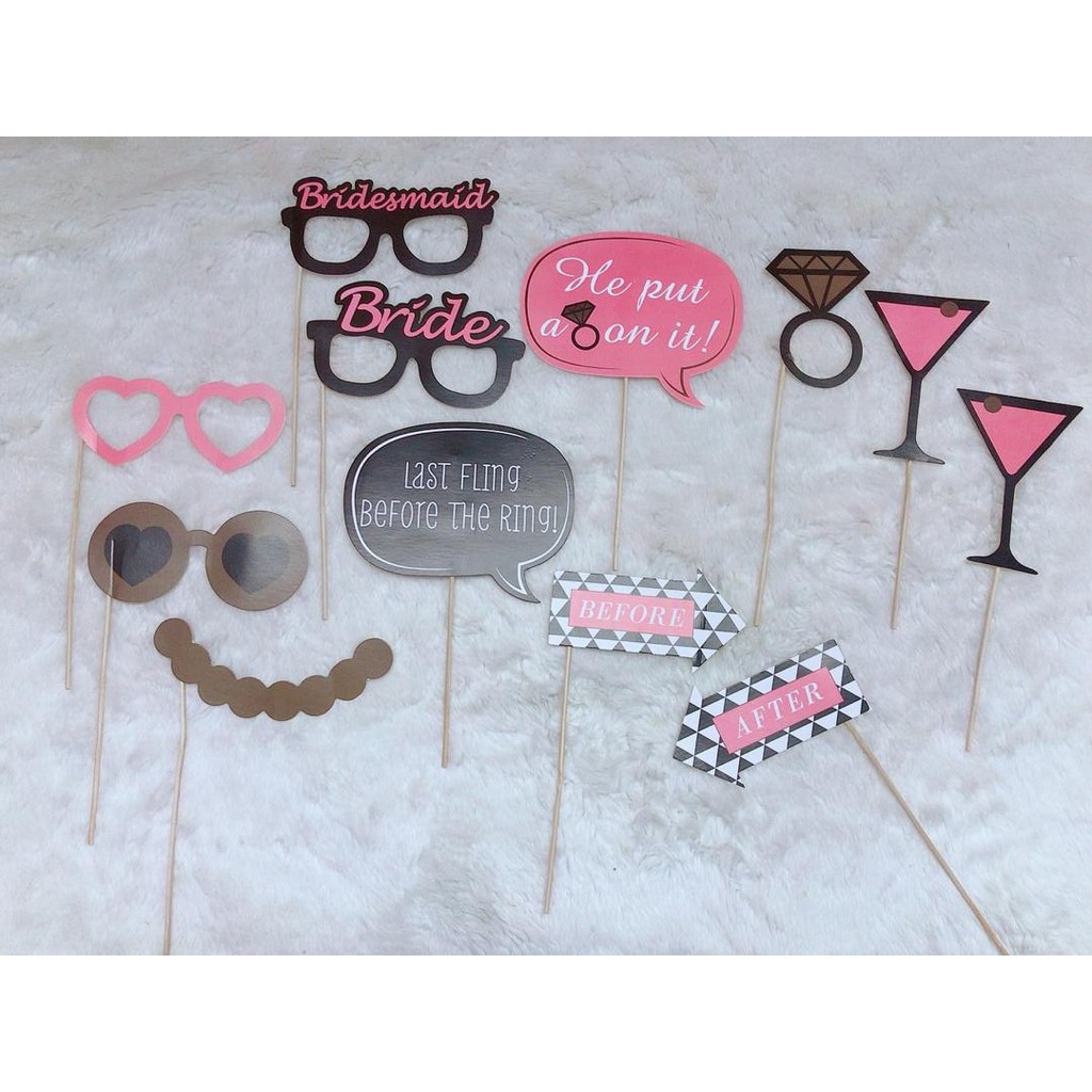 Wedding Birthday Party Photo Props Photo Booth Stick Party Decoration ...