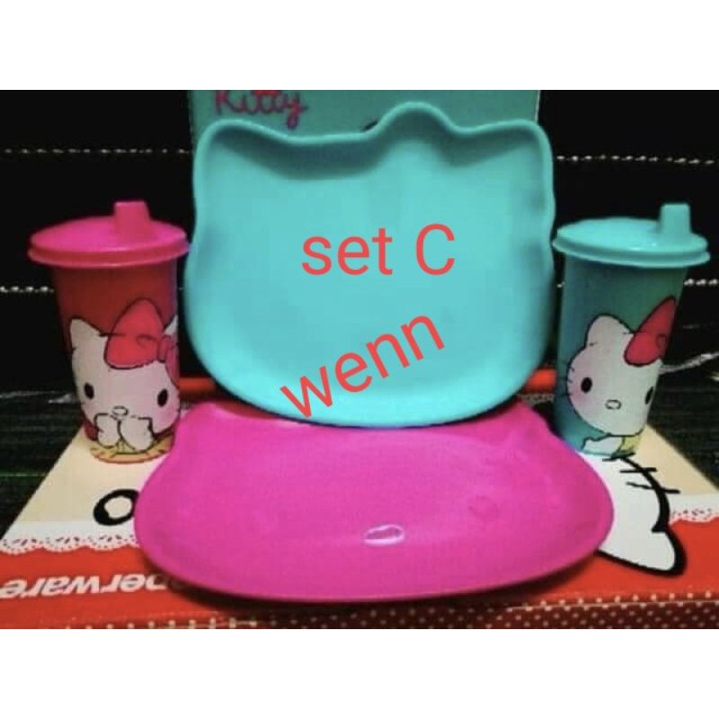 Tupperware hello kitty set(4) or set of 2pcs | Shopee Malaysia