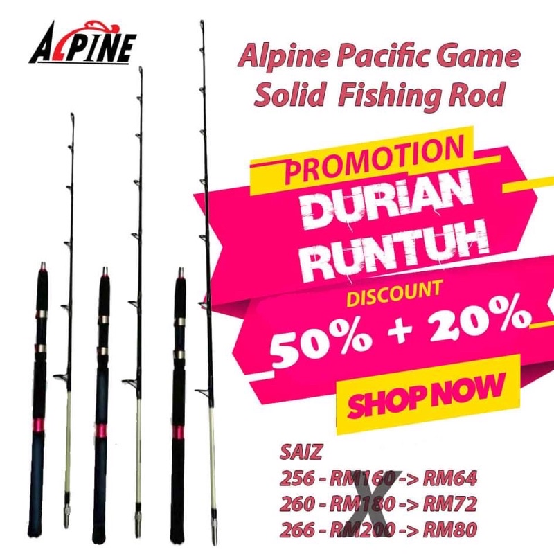 ALPINE FISHING ROD PACIFIC GAME SPINNING ROD / BOTTOM GAME / BOAT ROD ...