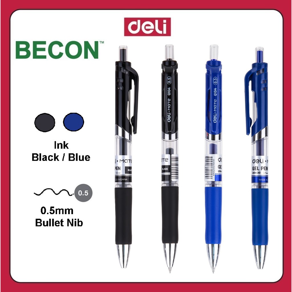 Deli Mate Gel Pen 0.5mm EQ104 | Shopee Malaysia