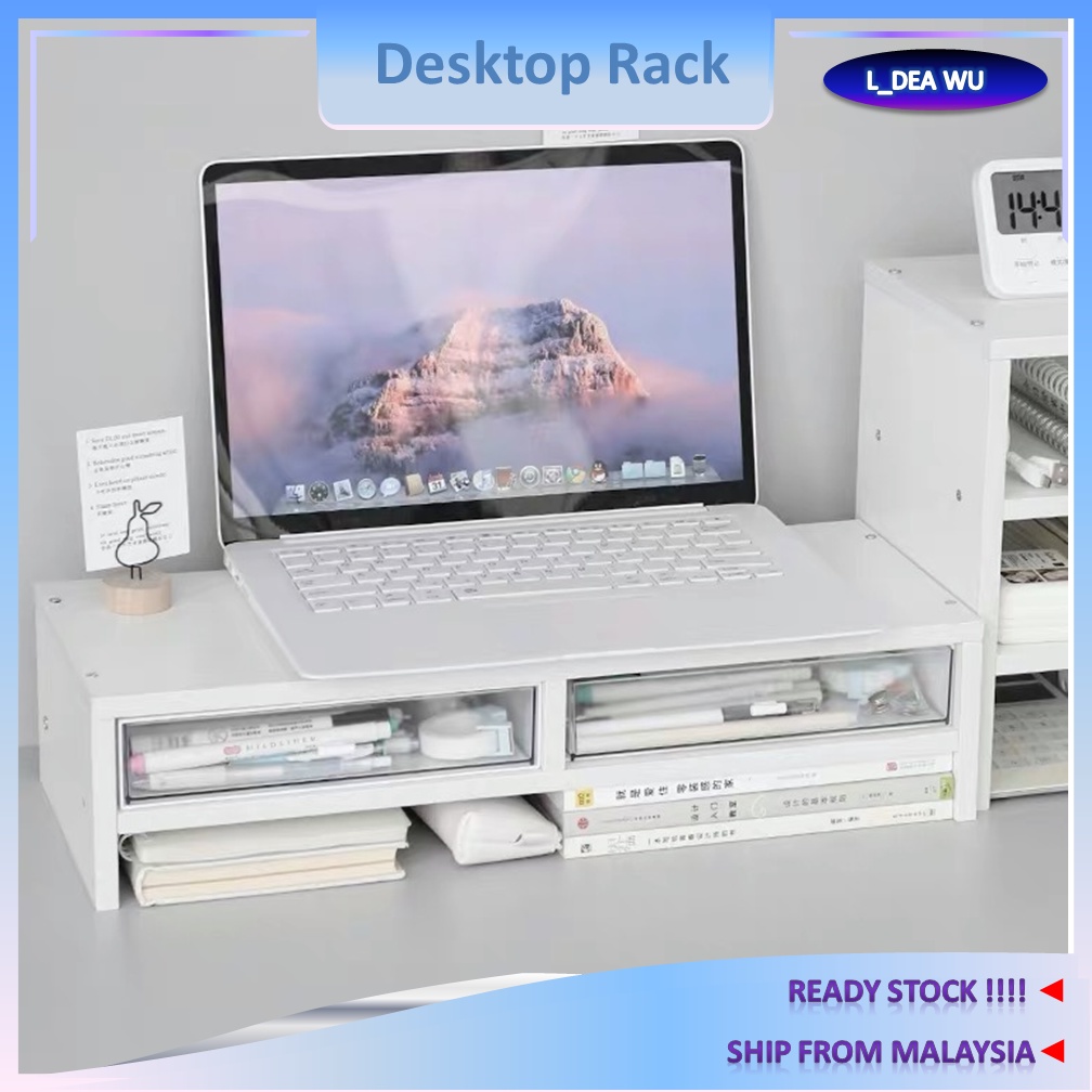 Organiser Desktop Rack Monitor Screen Laptop Increased Shelf Base ...