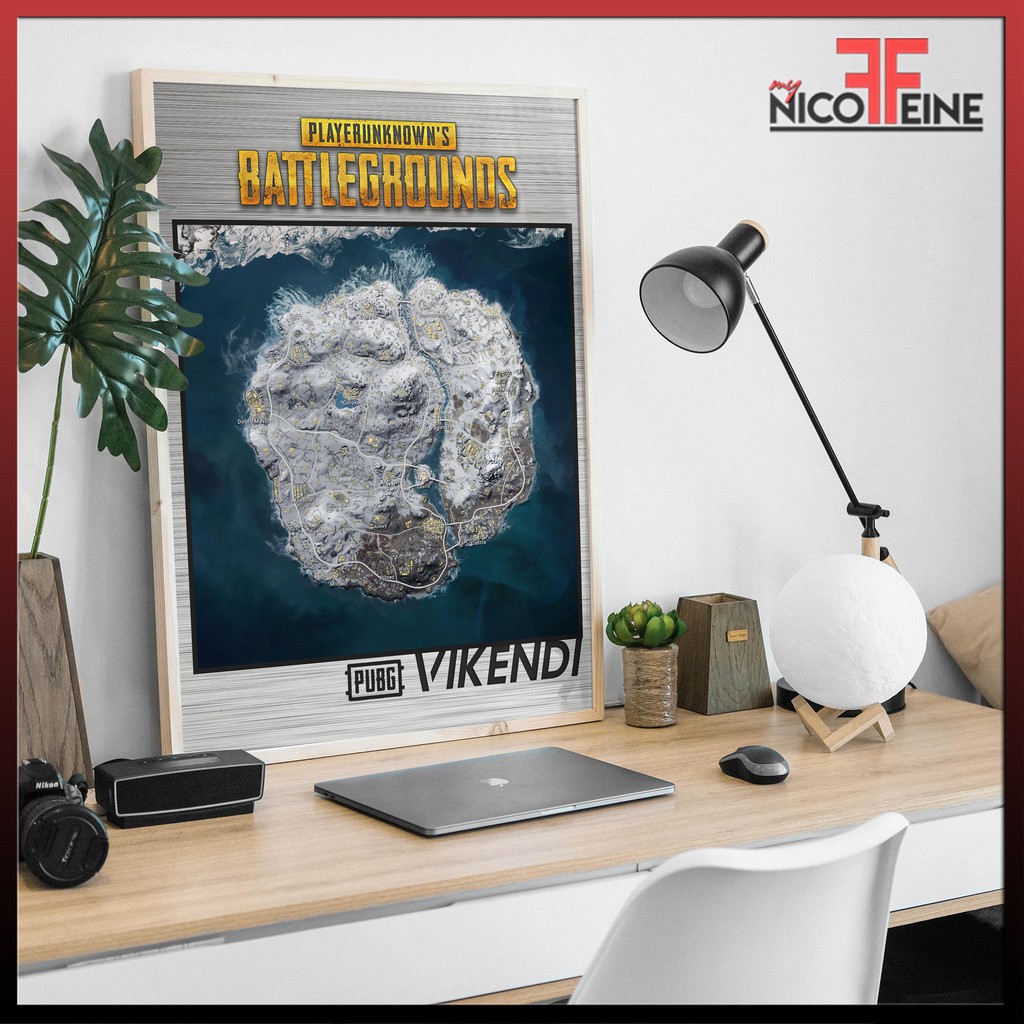 NEW PUBG Vikendi Map Large Poster Print / Wall Art | Shopee Malaysia