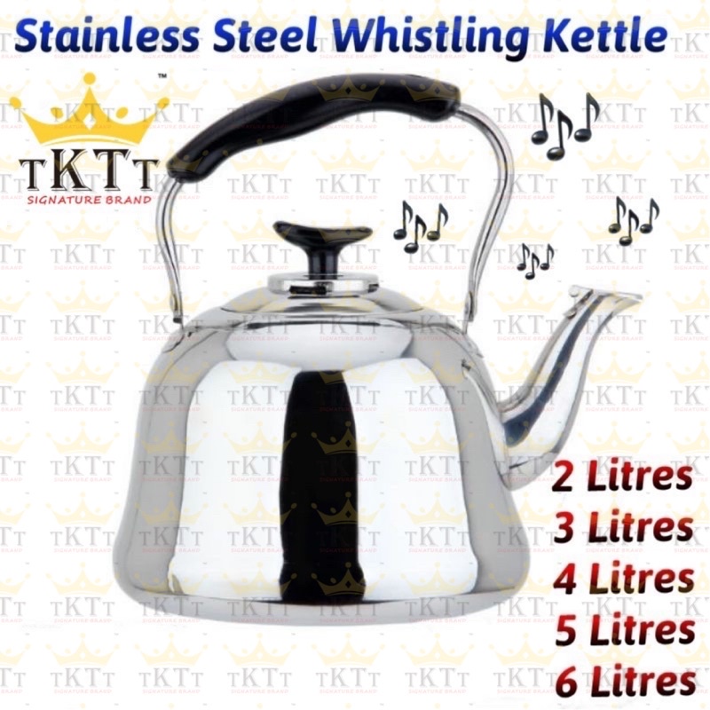 TKTT™️ Stainless Steel Flexible Handle Whistling Kettle Beverage ...
