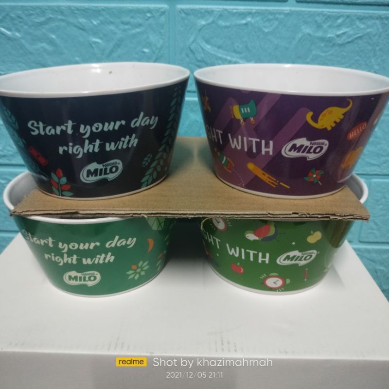 mangkuk Milo 1 set (4pcs) # READY STOCK ) | Shopee Malaysia